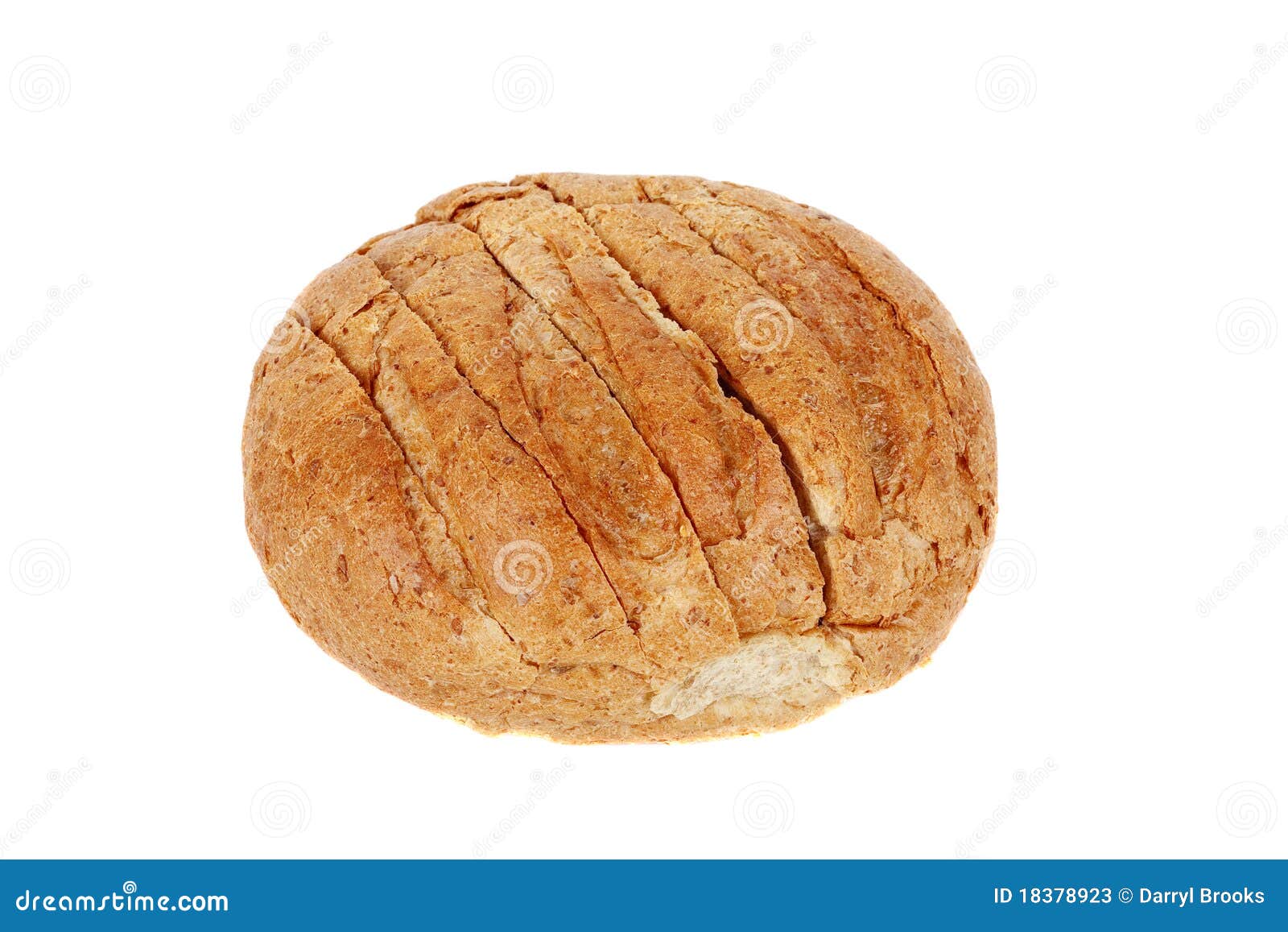 Loaf Of Round Whole Grain Bread Stock Image - Image: 18378923