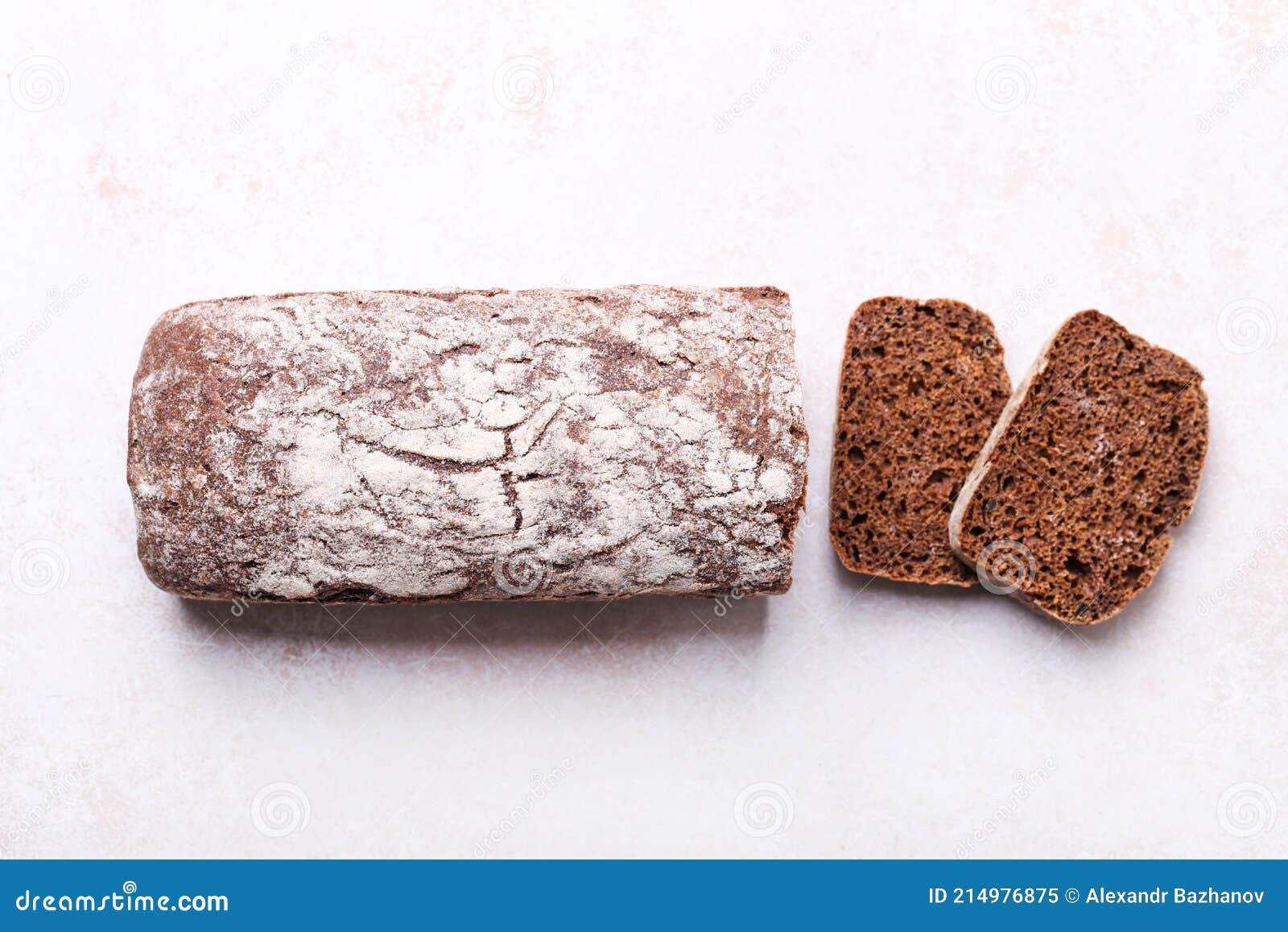 Loaf of Rye Bread, Cut into Slices Stock Image - Image of view, dinner ...