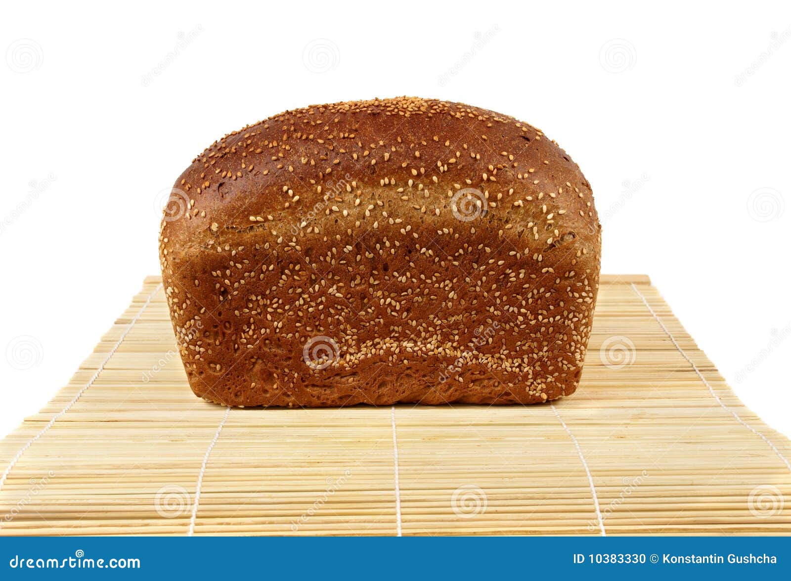 A Loaf of Rye Bread with Sesame Stock Photo - Image of nature, baked ...