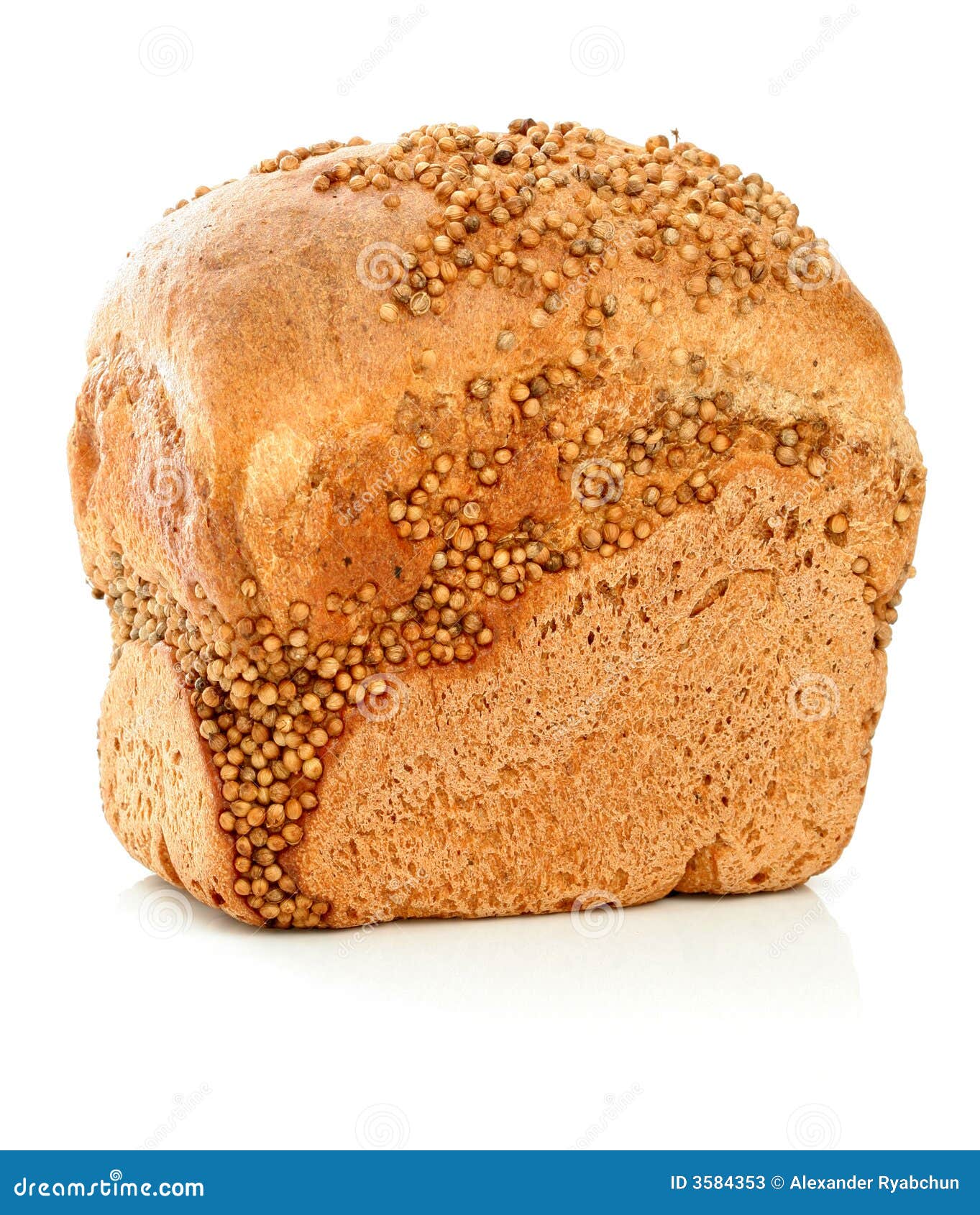 Loaf of rye bread on white stock image. Image of loaf - 3584353