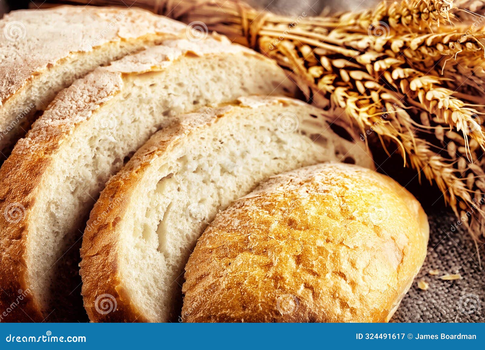 Sliced White Bread With Crispy Crust Stock Photography | CartoonDealer ...