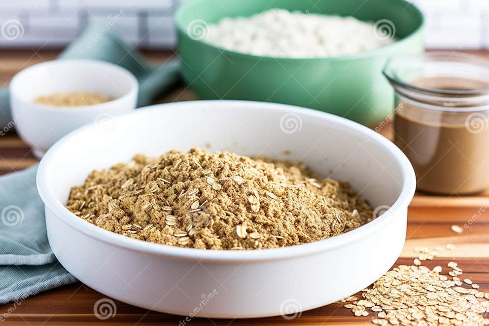 Loaf of Sprouted Grain Bread Placed Alongside Mixing Bowl Stock Image ...