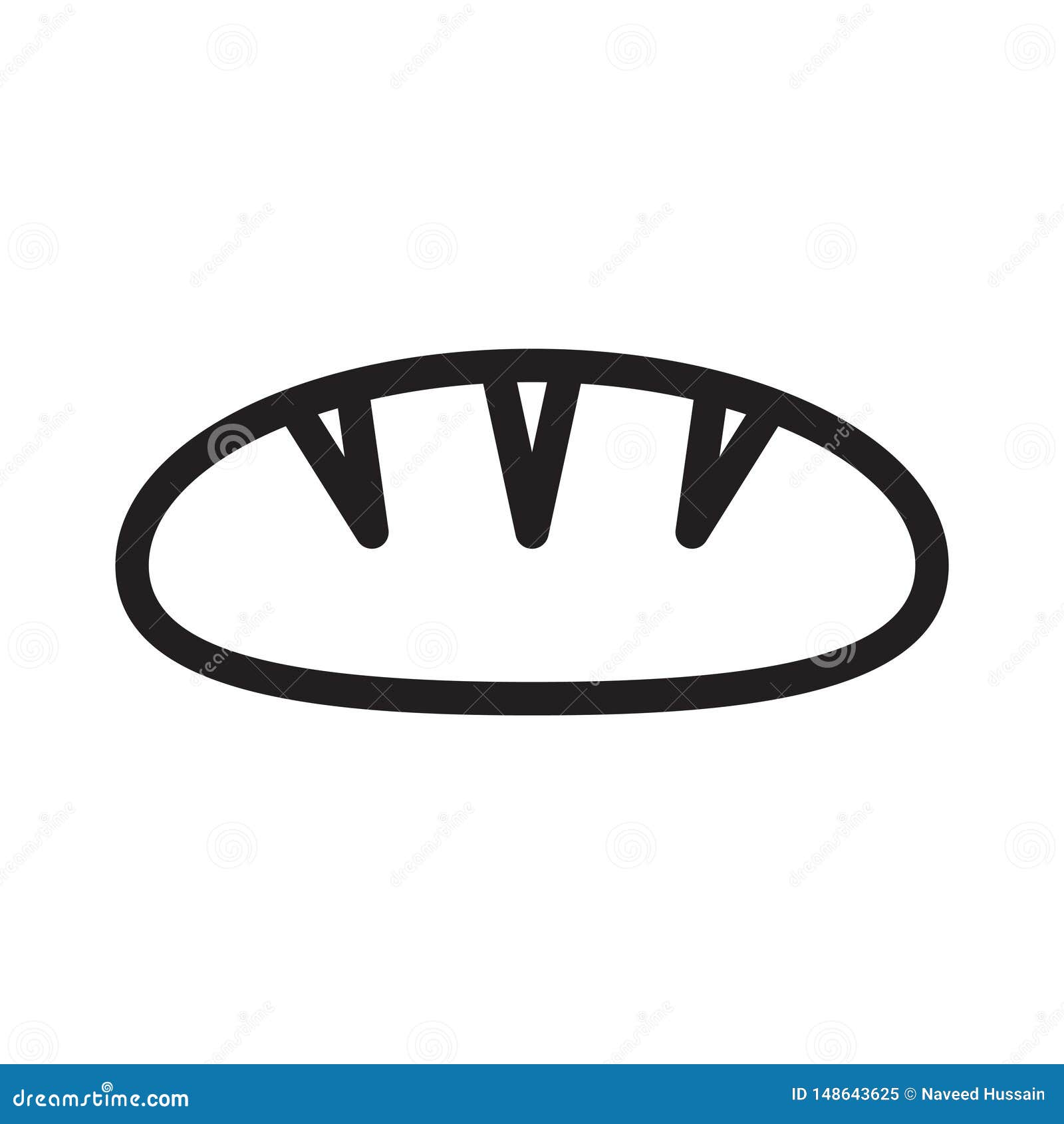 Loaf thin line vector icon stock vector. Illustration of berry - 148643625