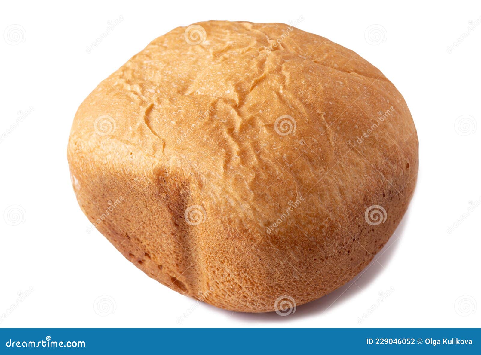 A Loaf of Wheat Bread on a White Background Stock Photo - Image of ...