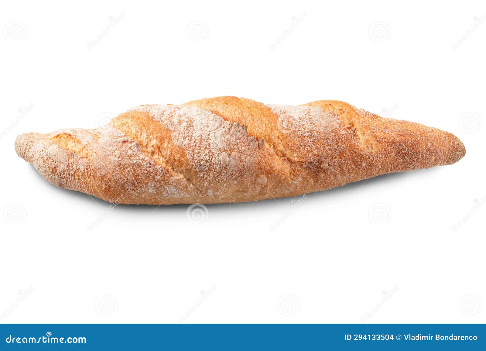 Loaf of White Bread on a White Background Stock Photo - Image of square ...