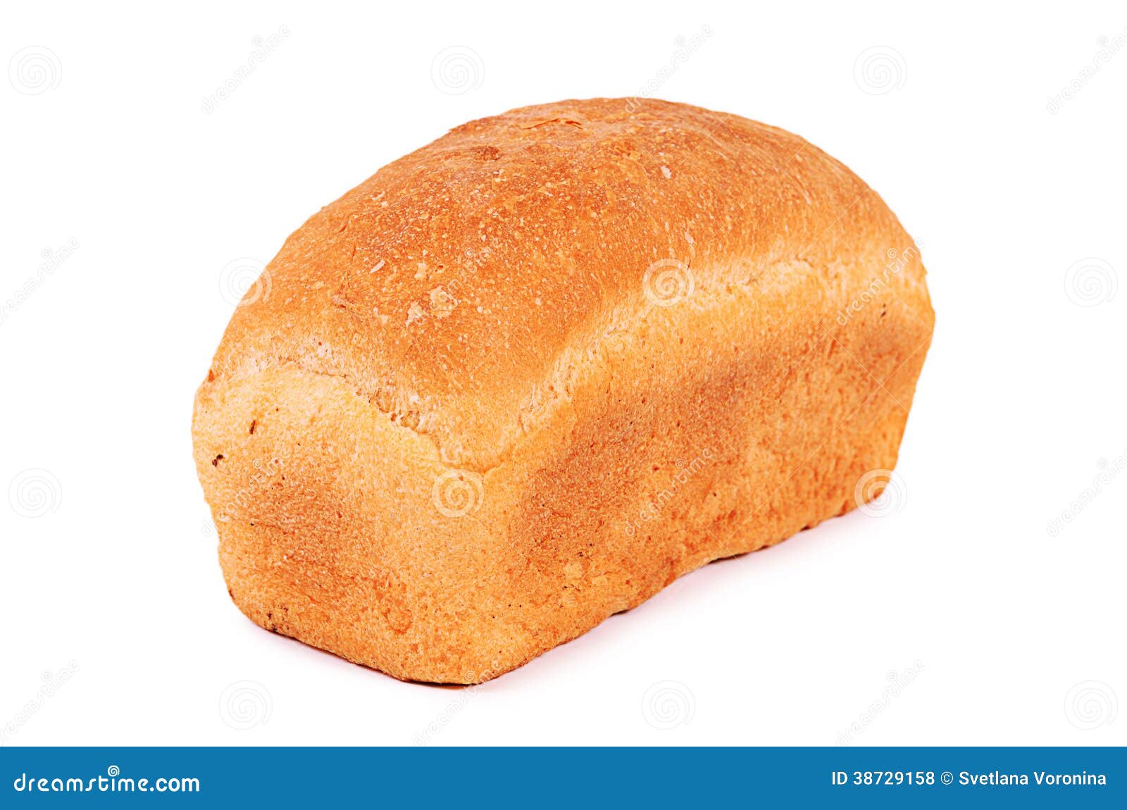 Loaf of White Bread Isolated on White Background Stock Photo - Image of ...