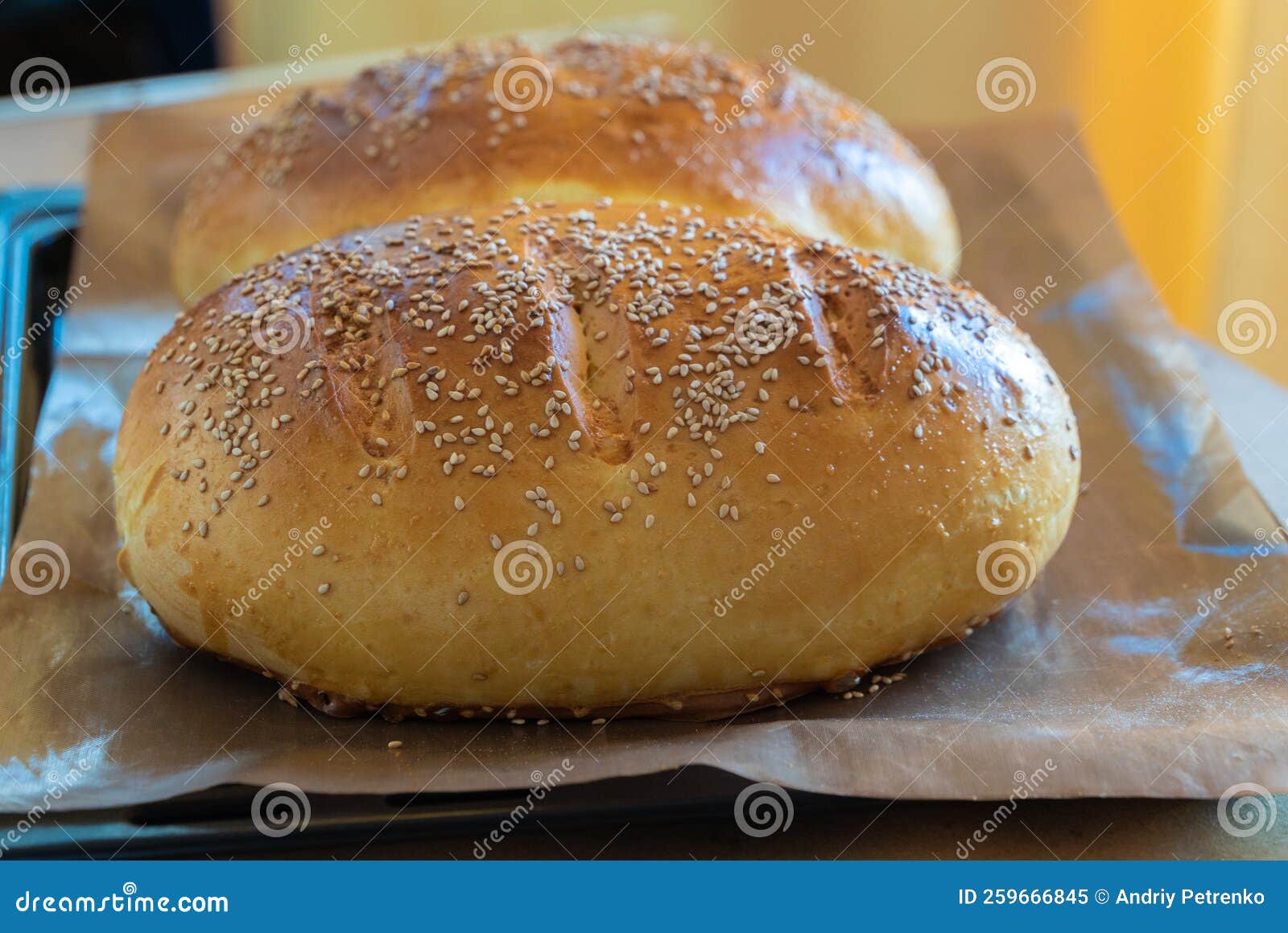 Loaf of White Bread on the Table Stock Image - Image of cereal ...