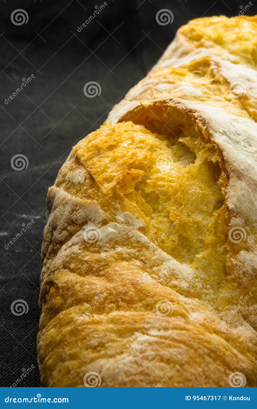 Loaf of white wheat bread stock image. Image of bread - 95467317