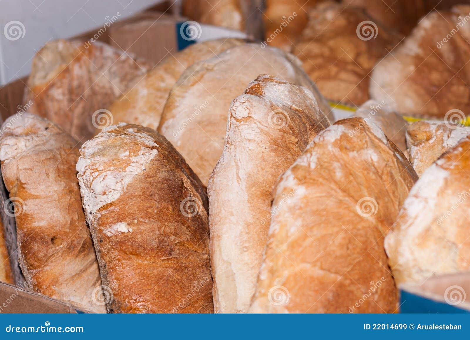 Loafs of Bread Ready To Be Sold Stock Image - Image of oven, stand ...