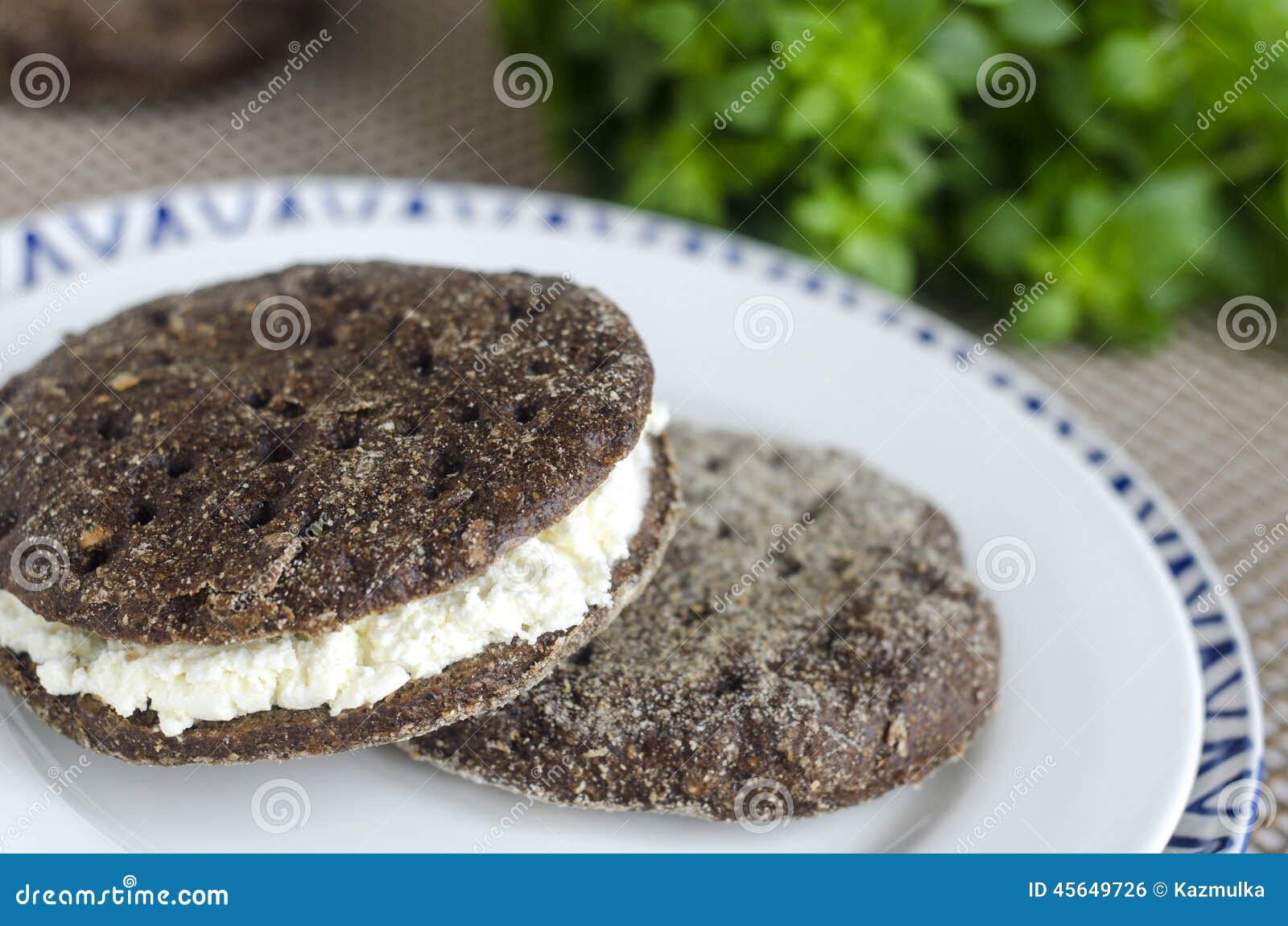 Loafs of Rye Bread with Cream Cheese Stock Photo - Image of cottage ...
