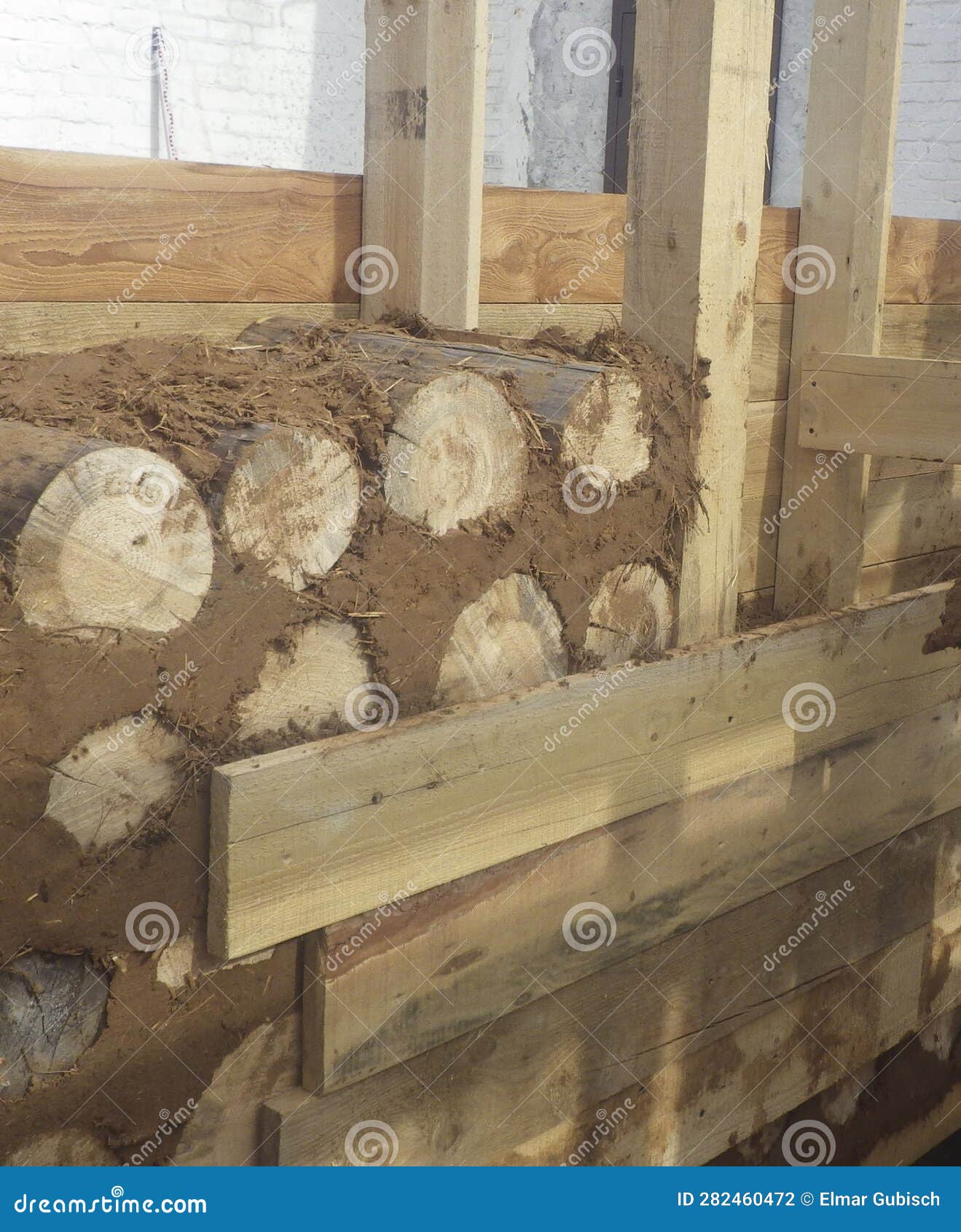 Loam Rendering As Building Material Stock Photo - Image of natural ...