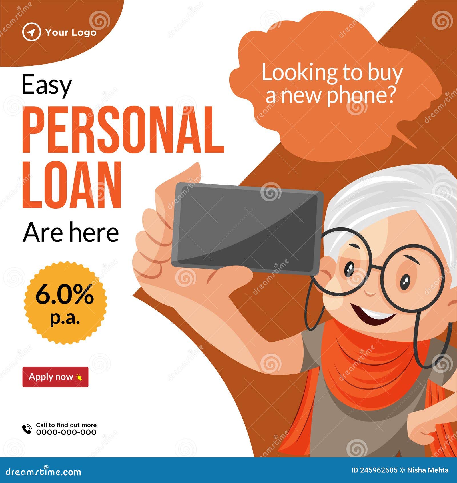 Banner Design of Personal Loan Stock Vector - Illustration of ...