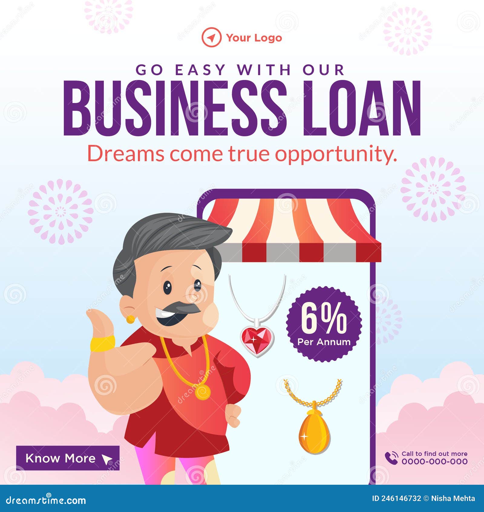 Banner Design of Business Loan Stock Vector - Illustration of ...