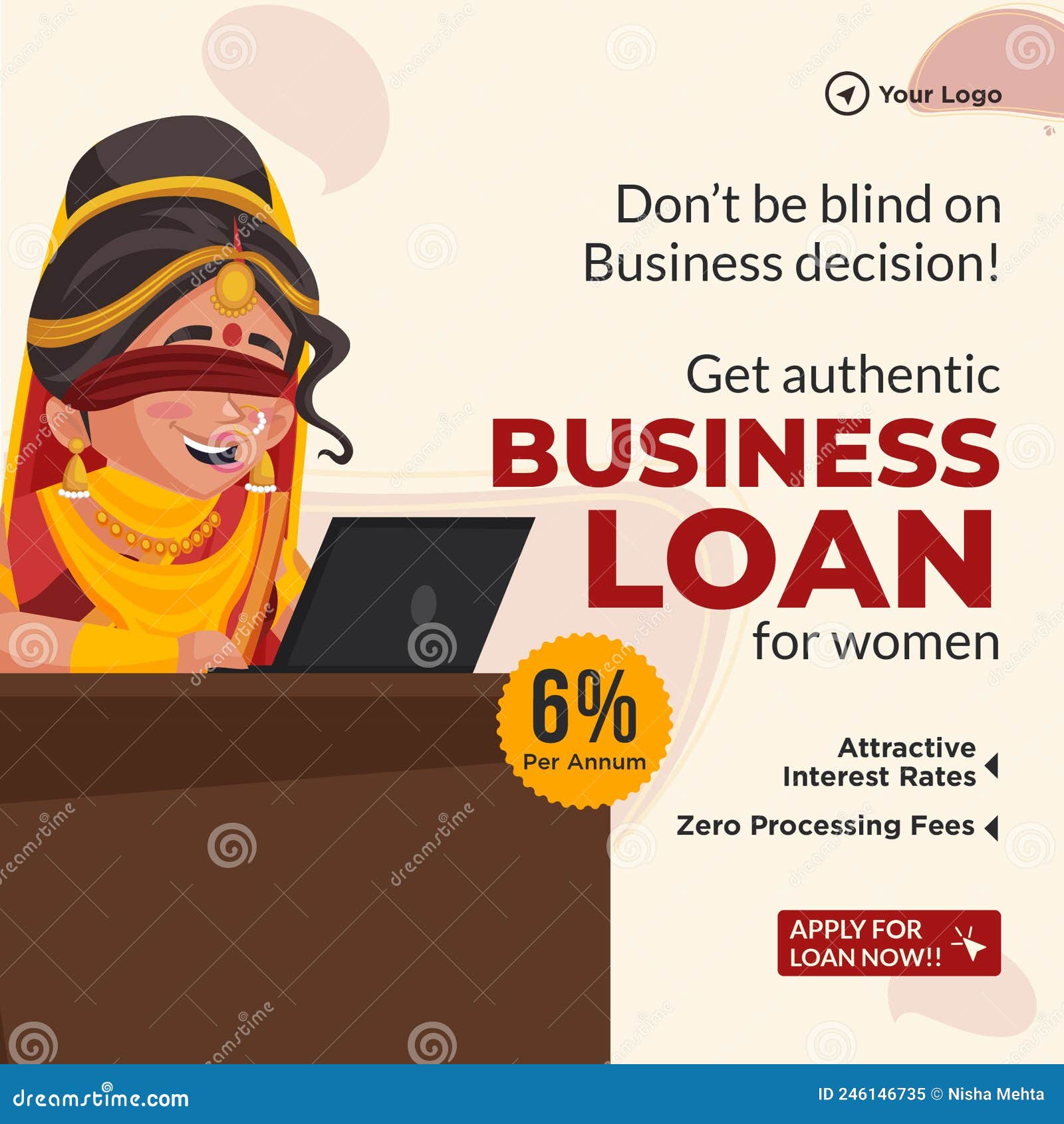 Banner Design of Business Loans Stock Vector - Illustration of cartoon ...