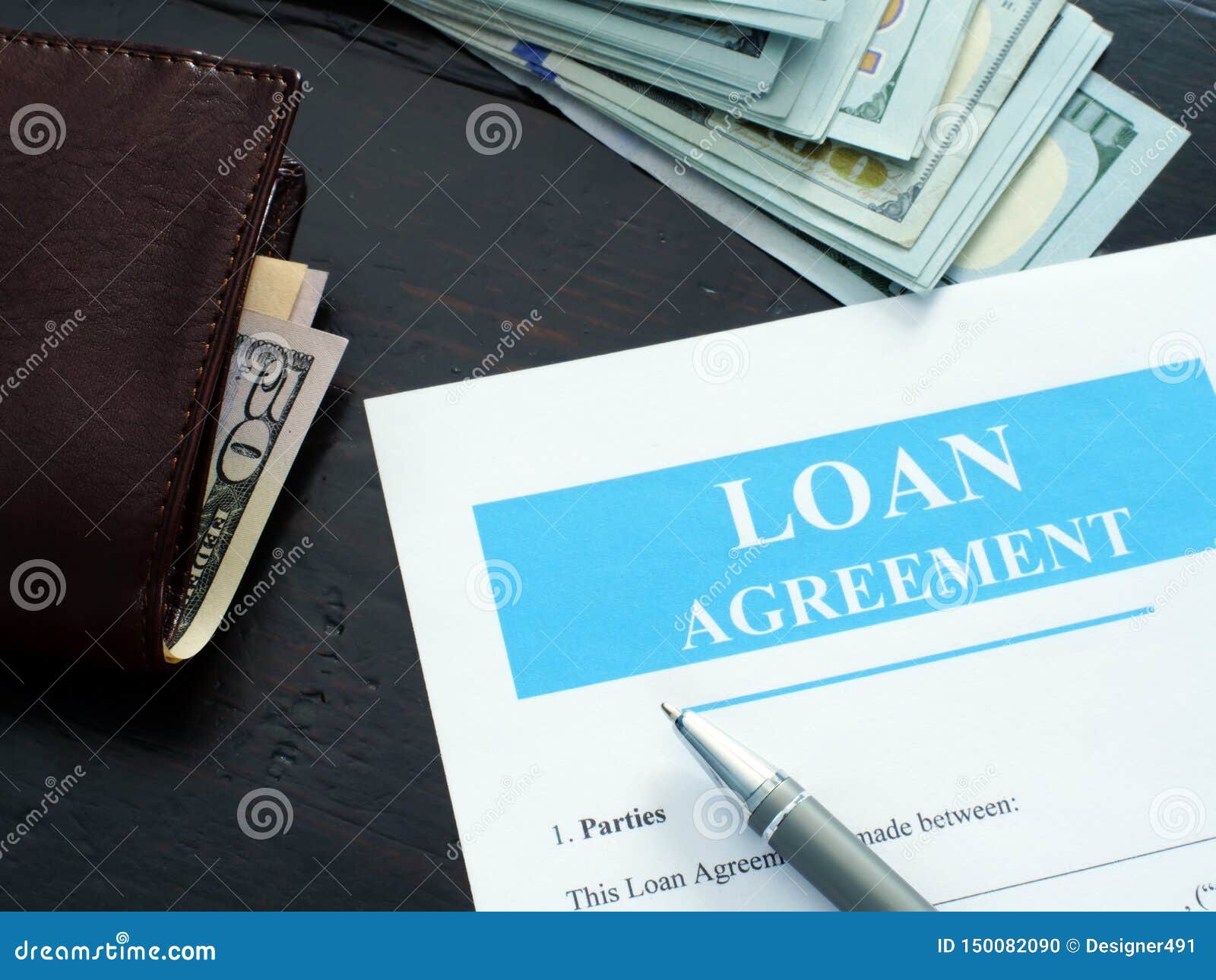 Loan Agreement and Pen for Filling in Stock Photo - Image of personal ...