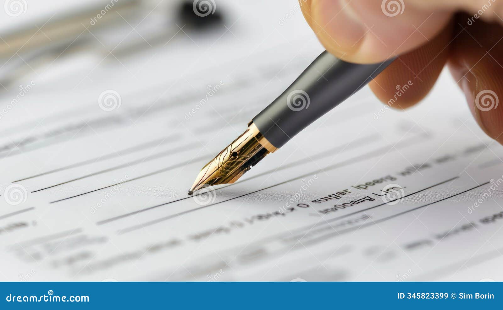 Loan Application Form Being Signed Stock Illustration - Illustration of ...