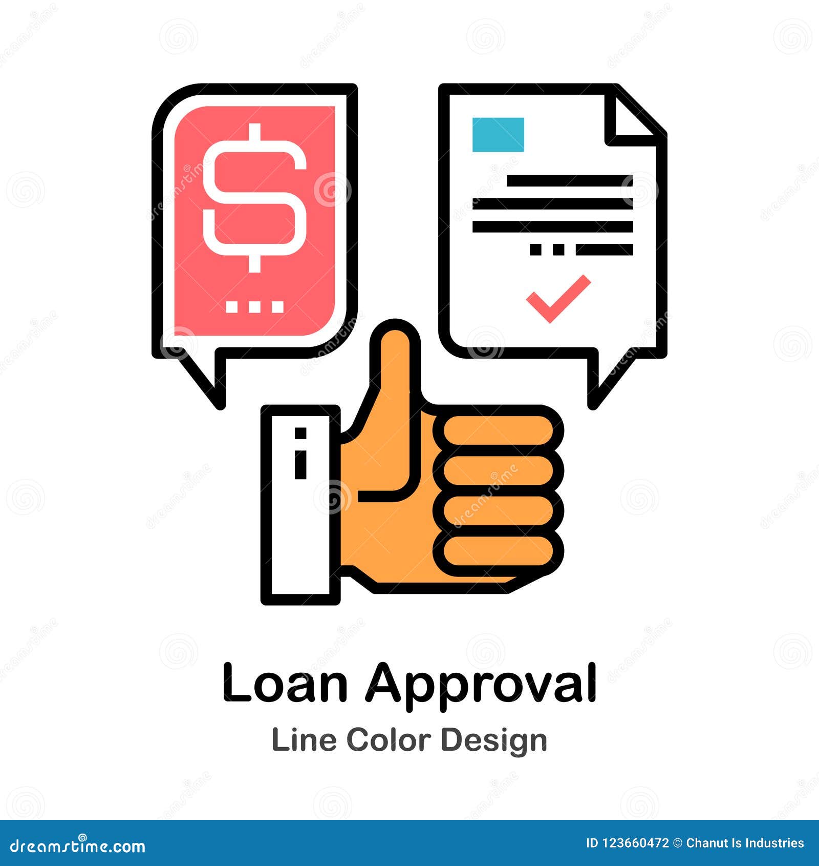 Loan Approval Line Color Icon Stock Vector - Illustration of agreement ... Loan Approval Line Color Icon Stock Vector - Illustration of agreement ...
