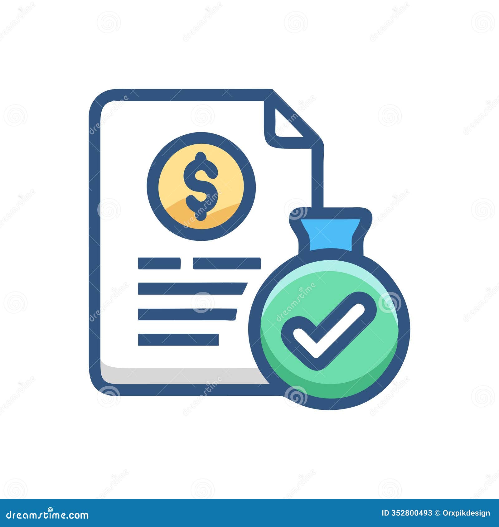 Approval Process Line Infographic. Cartoon Vector | CartoonDealer.com ...