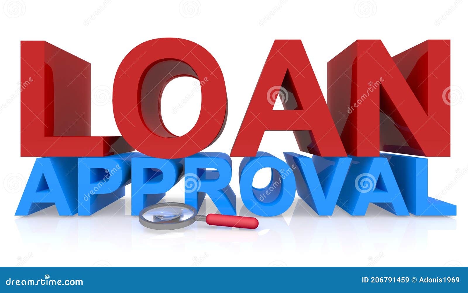 Loan approval on white stock illustration. Illustration of fixed ...