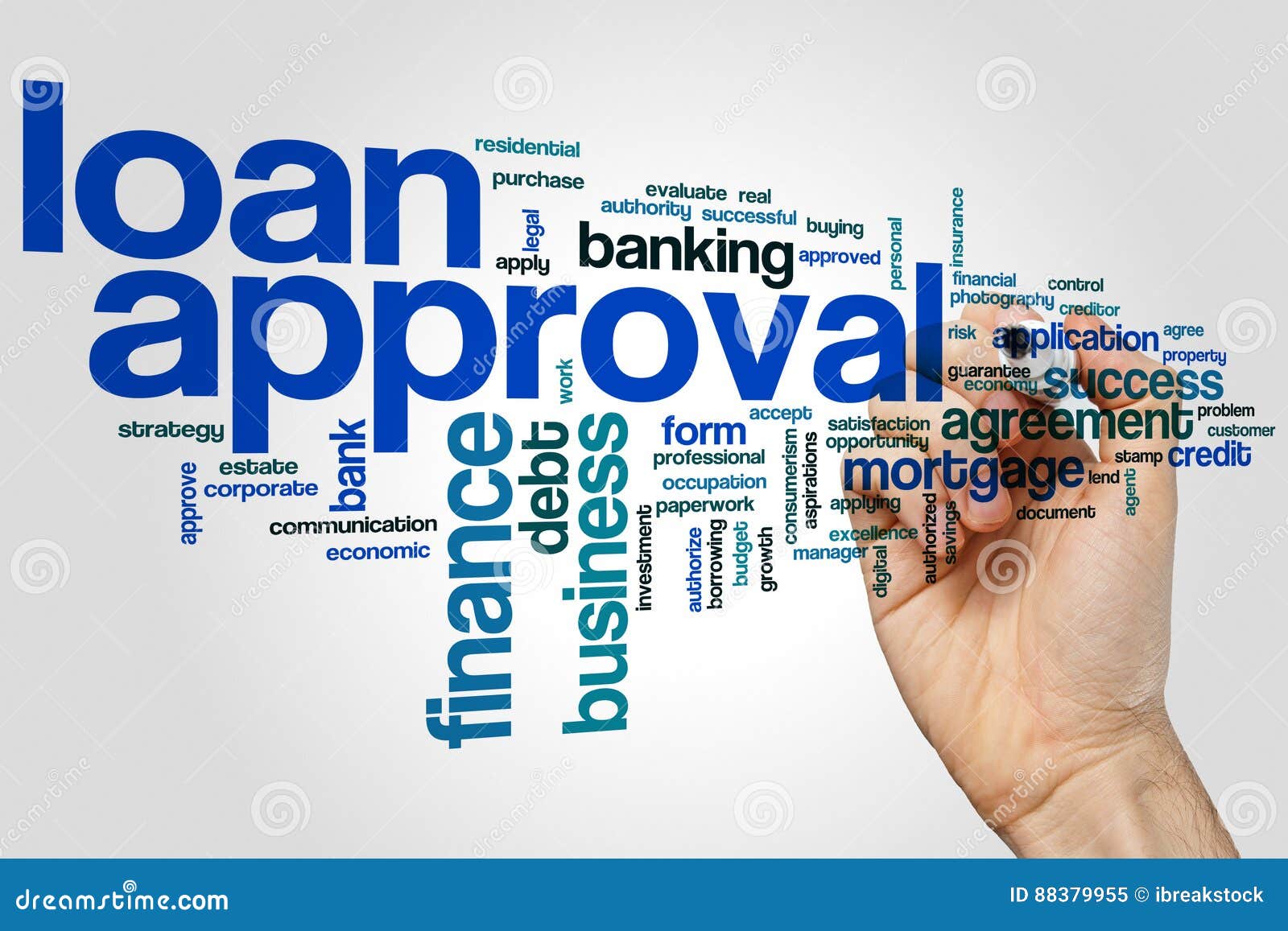 Loan approval word cloud stock image. Image of application - 88379955