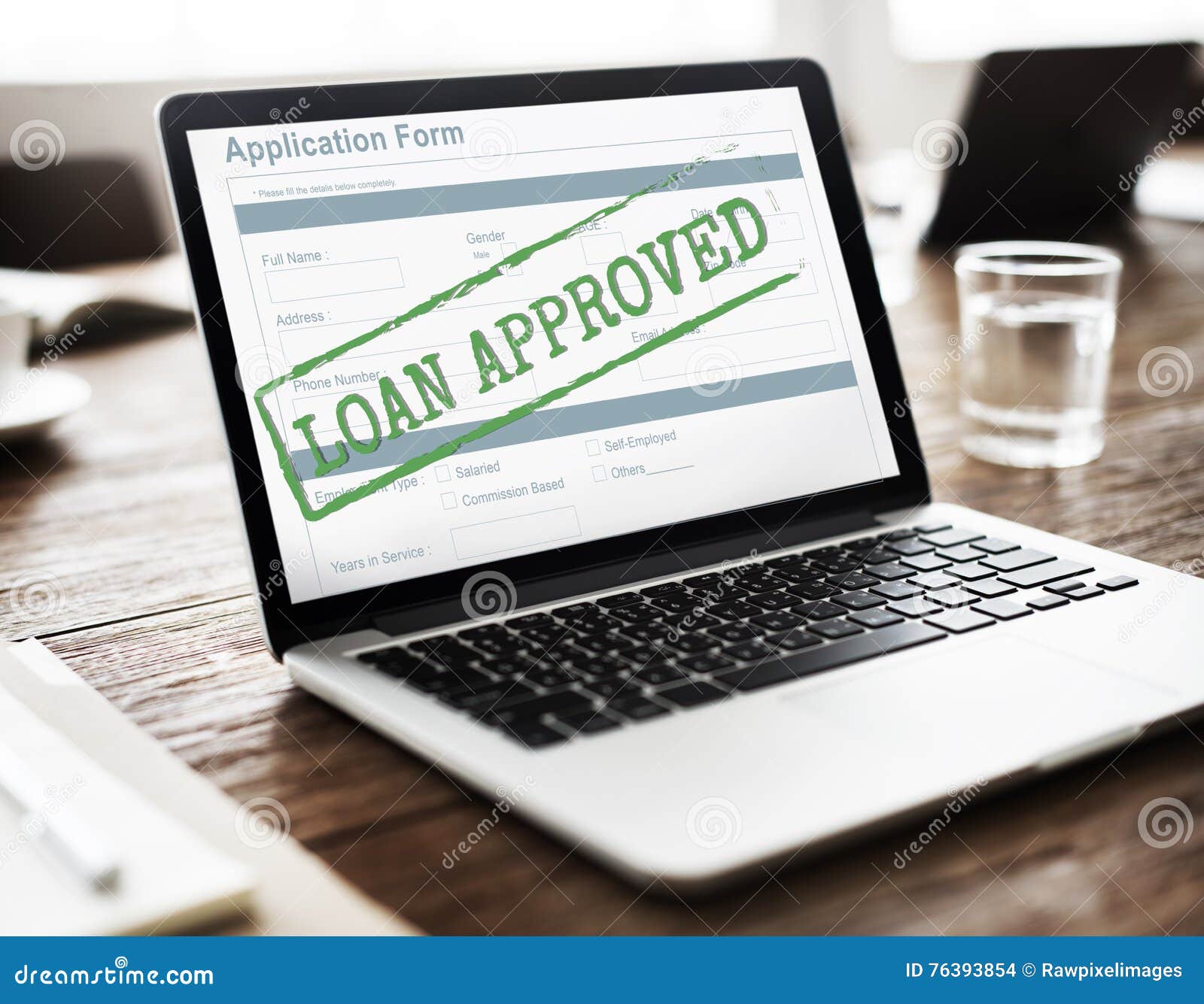 Loan Approved Accepted Application Form Concept Stock Photo - Image of ...
