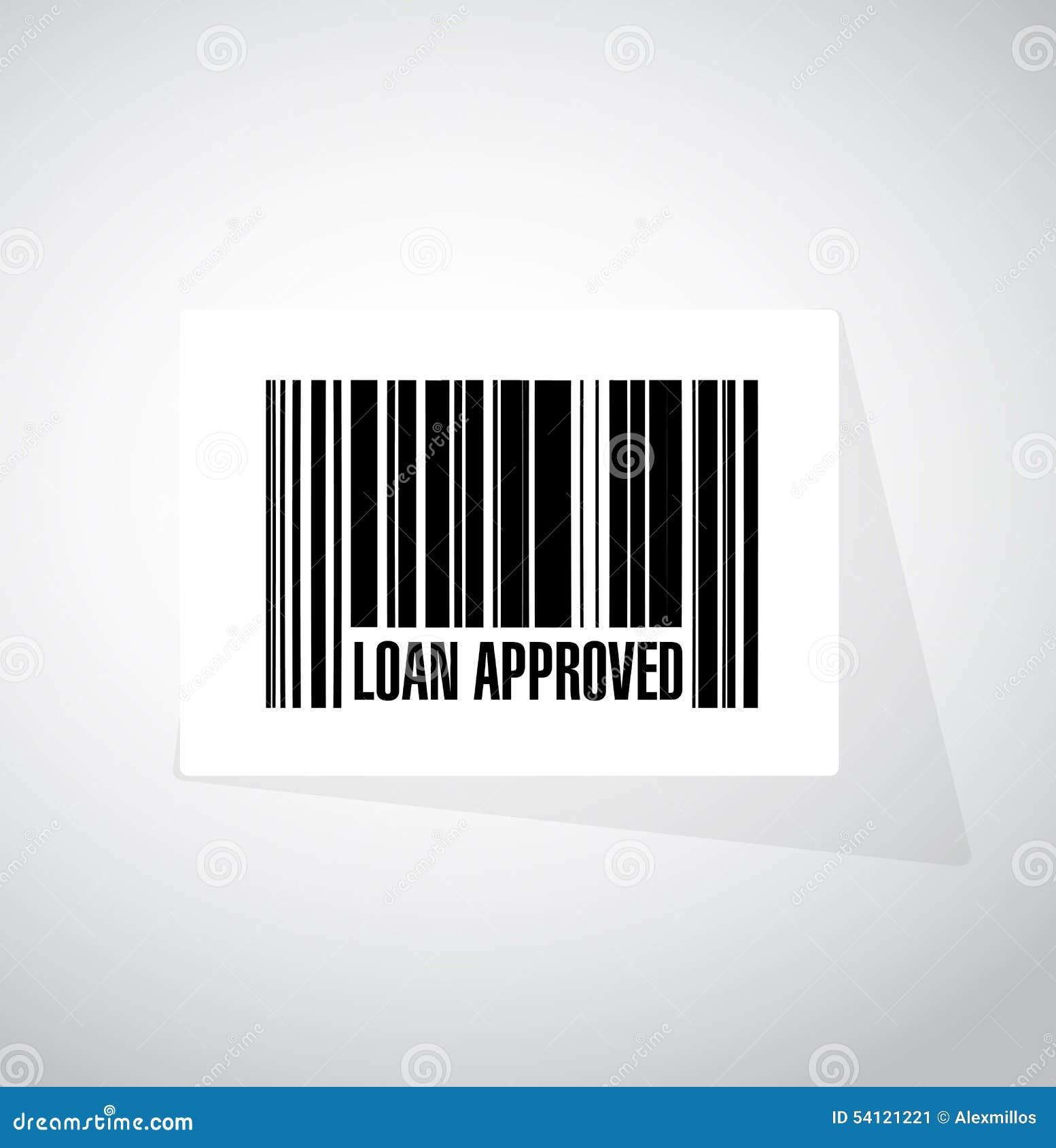 Loan Approved Barcode Sign Concept Stock Illustration - Illustration of ...
