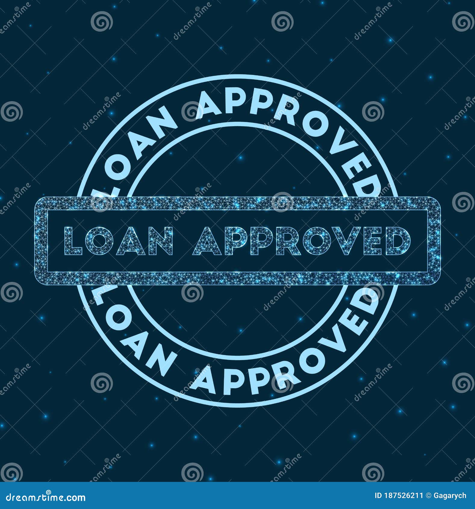 Loan approved. stock vector. Illustration of credit - 187526211