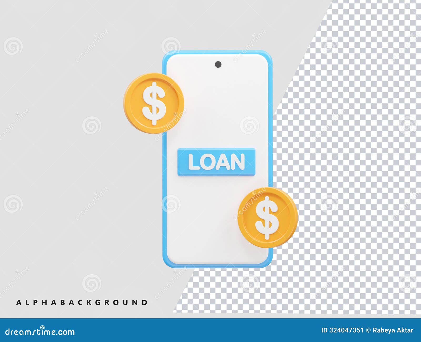 Loan Bank Icon Vector Illustration Element 3d Rendering Transparent Eps ...
