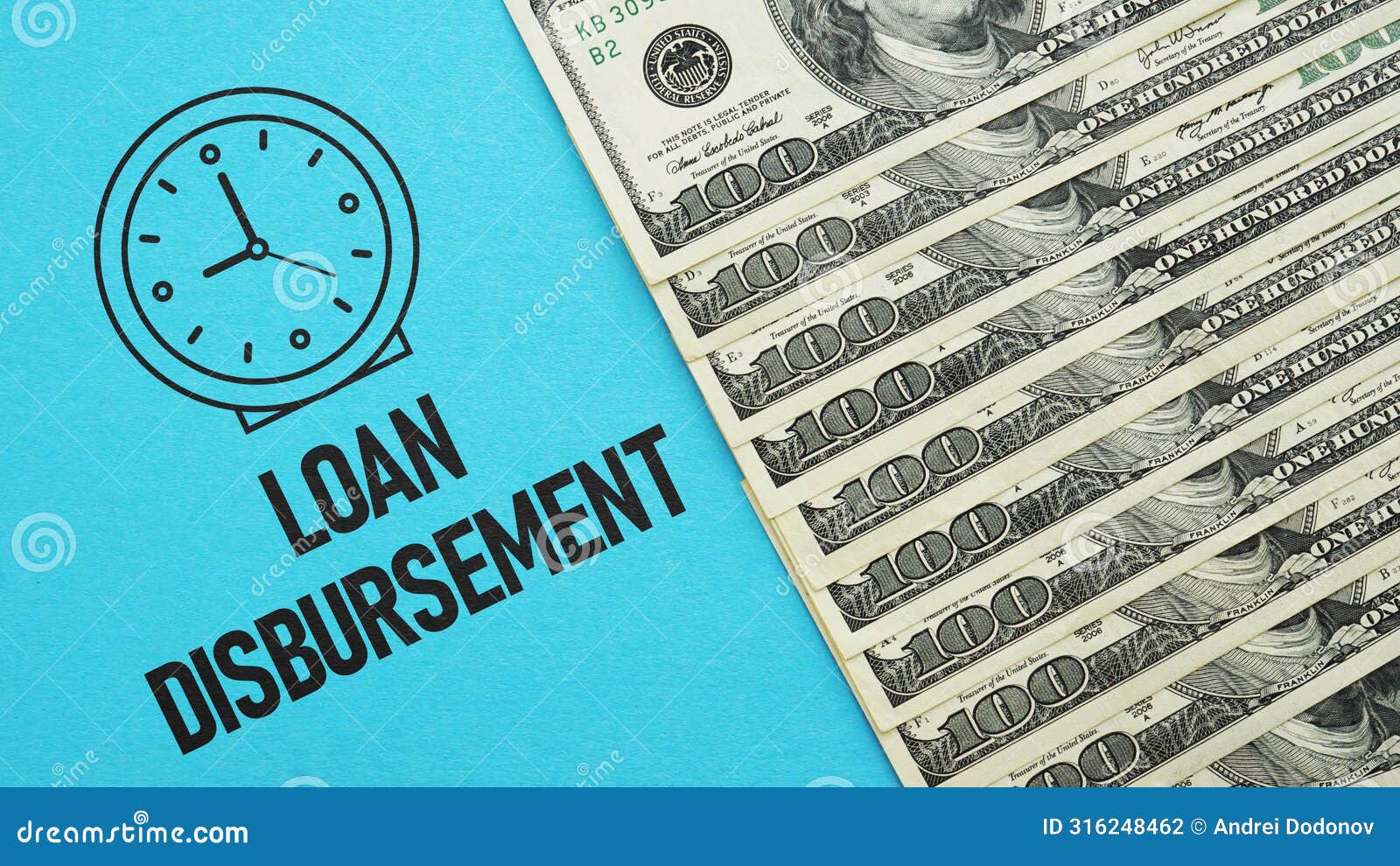 Loan Disbursement is Shown Using the Text Stock Photo - Image of ...