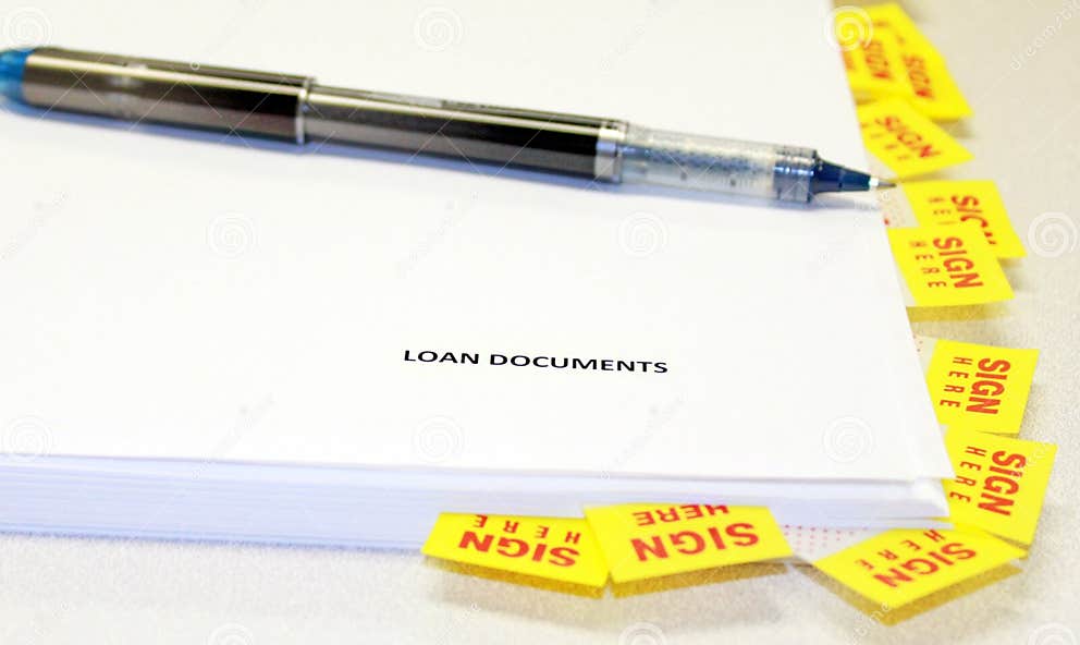 Loan documents stock image. Image of sign, home, purchase - 12046087