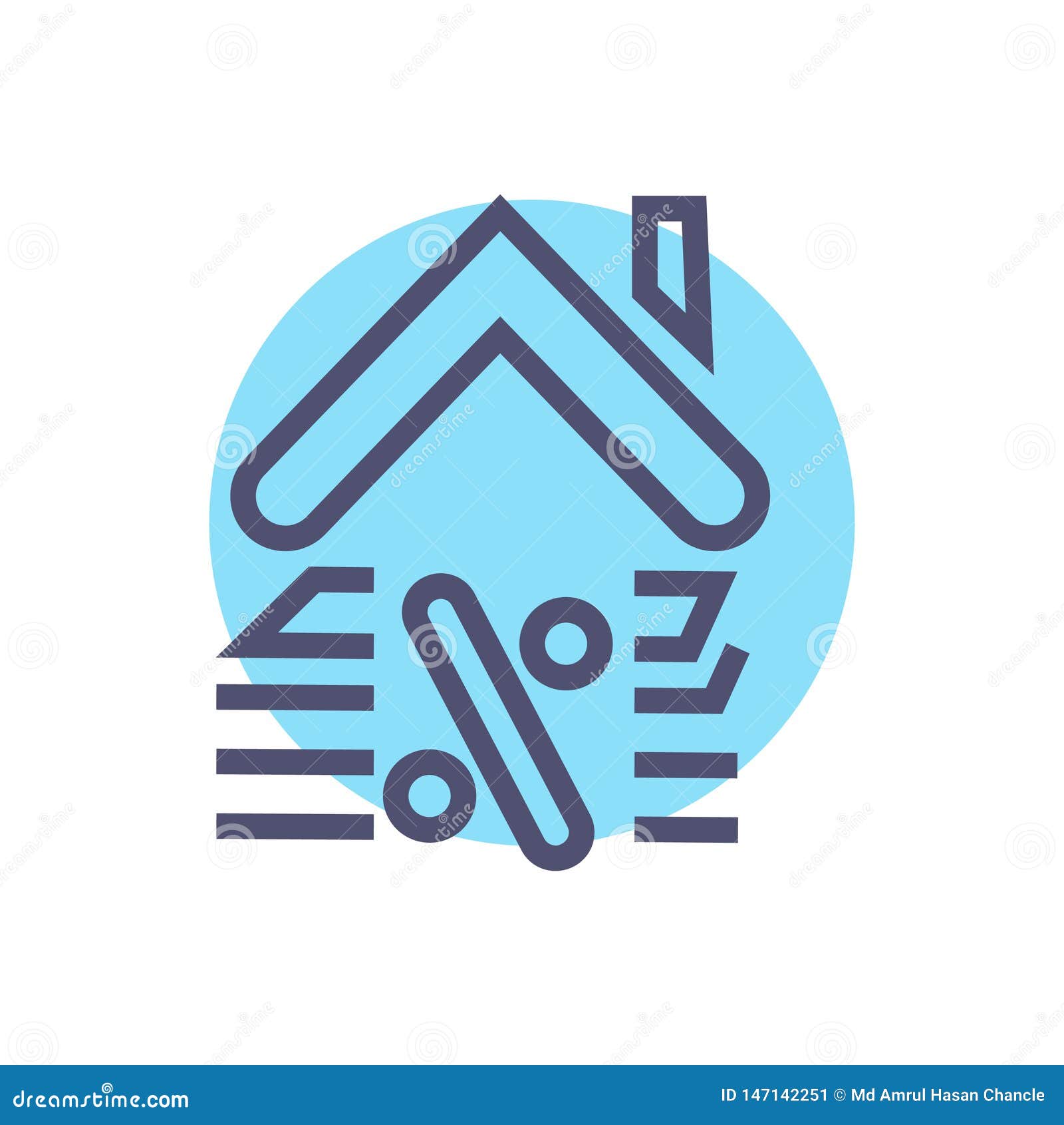 Loan Icon. Vector Simple of Home Loan Sign Symbol with Home- Vector ...