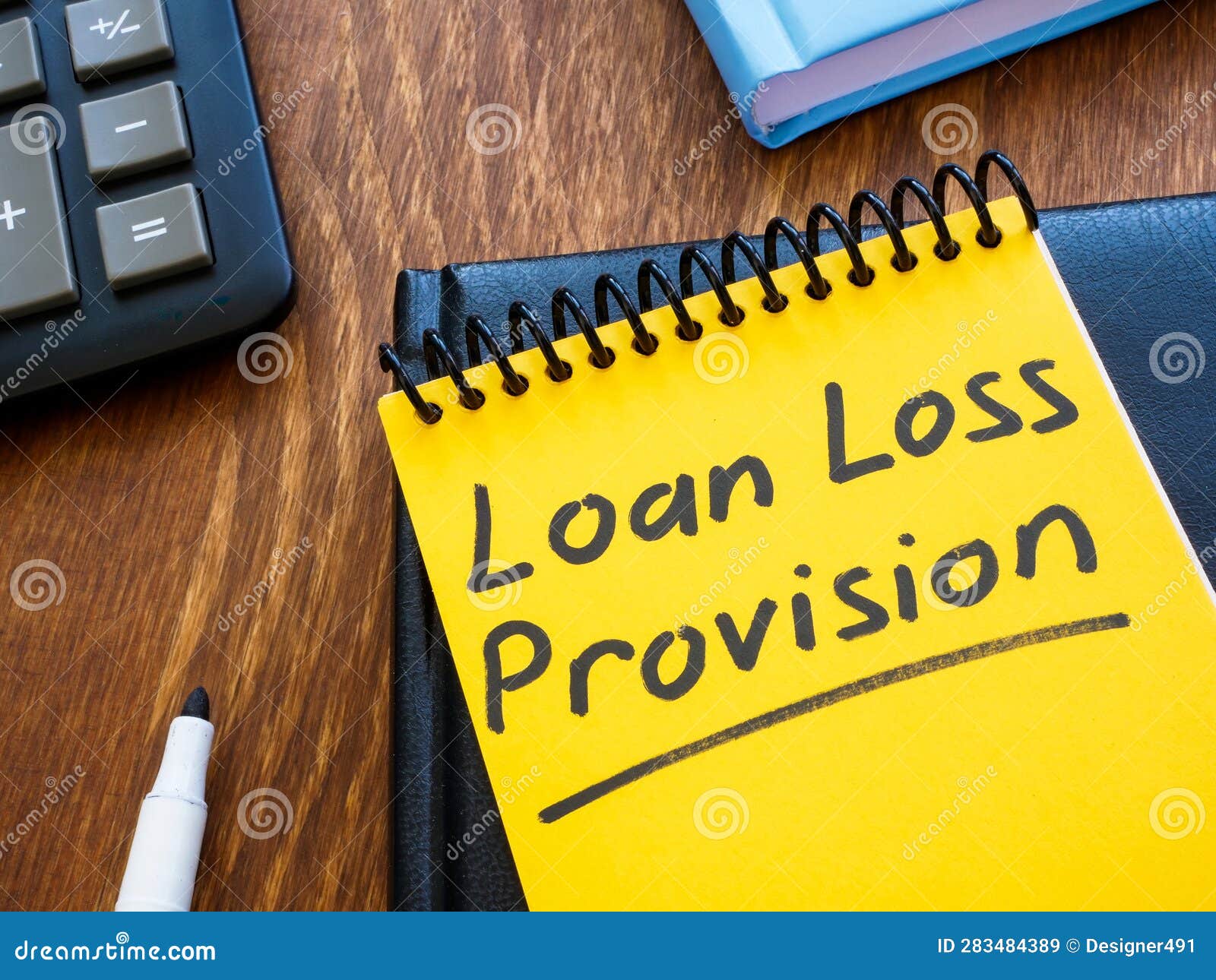 Loan Loss Provision Handwritten in a Notepad. Stock Image - Image of ...