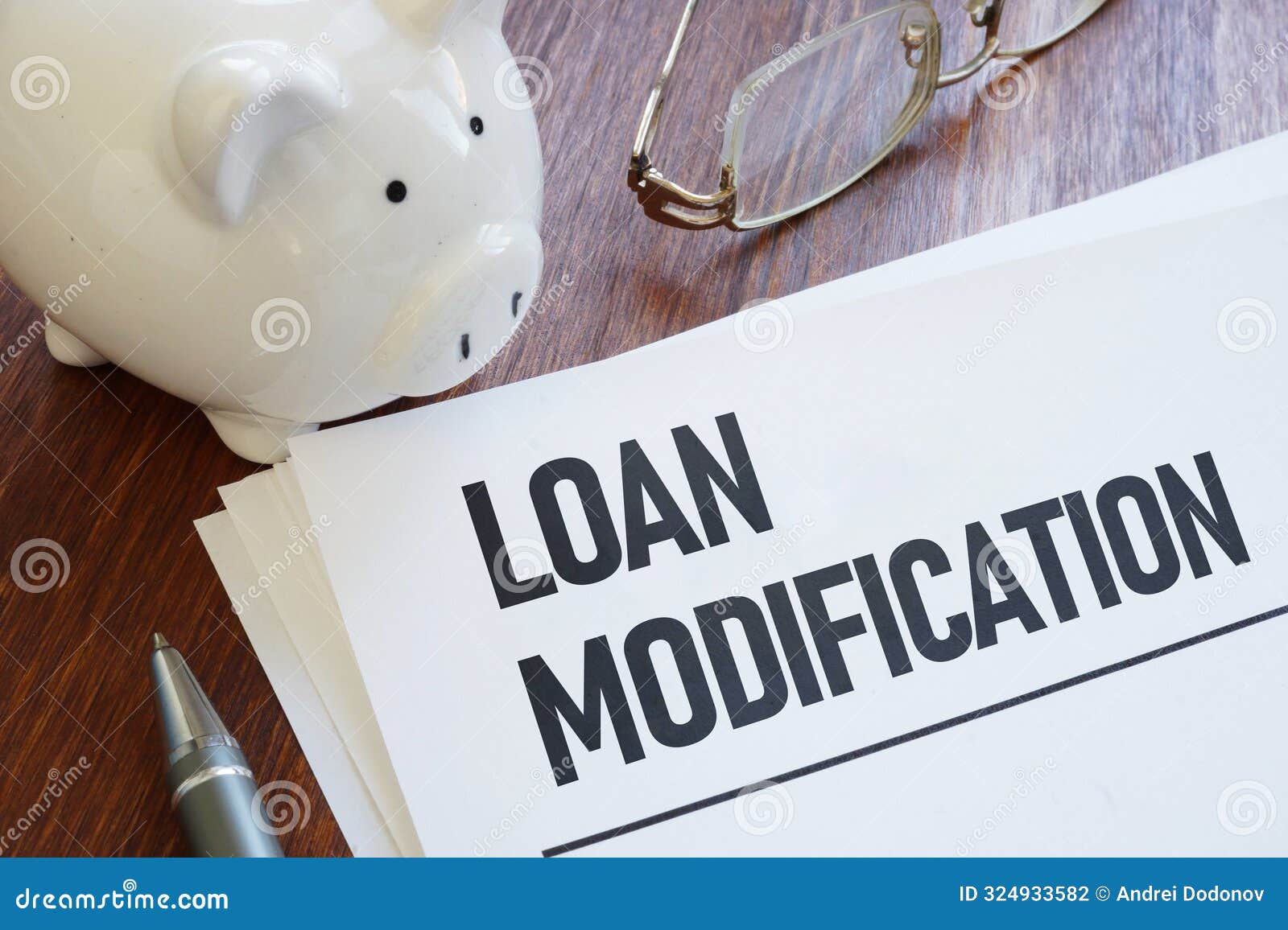 Loan Modification is Shown As Business and Financial Concept Stock ...