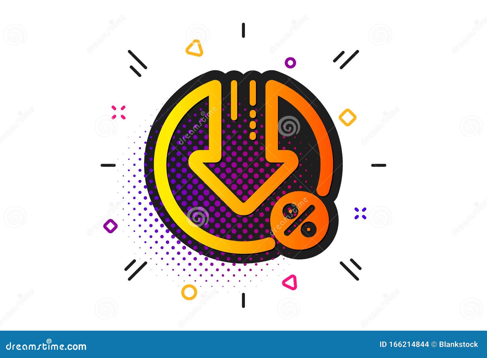 Loan Percent Decrease Icon. Discount Sign. Vector Stock Vector - Illustration of percentage ...