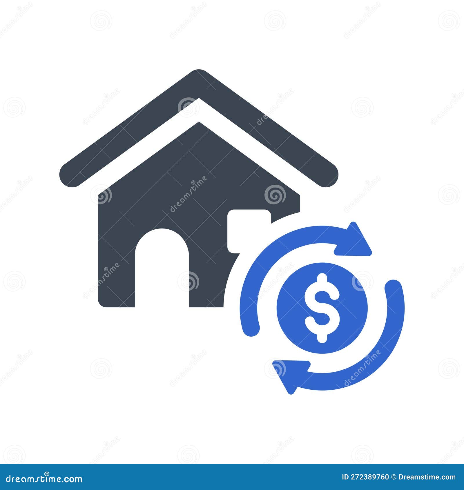 Loan pledge icon stock vector. Illustration of money - 272389760