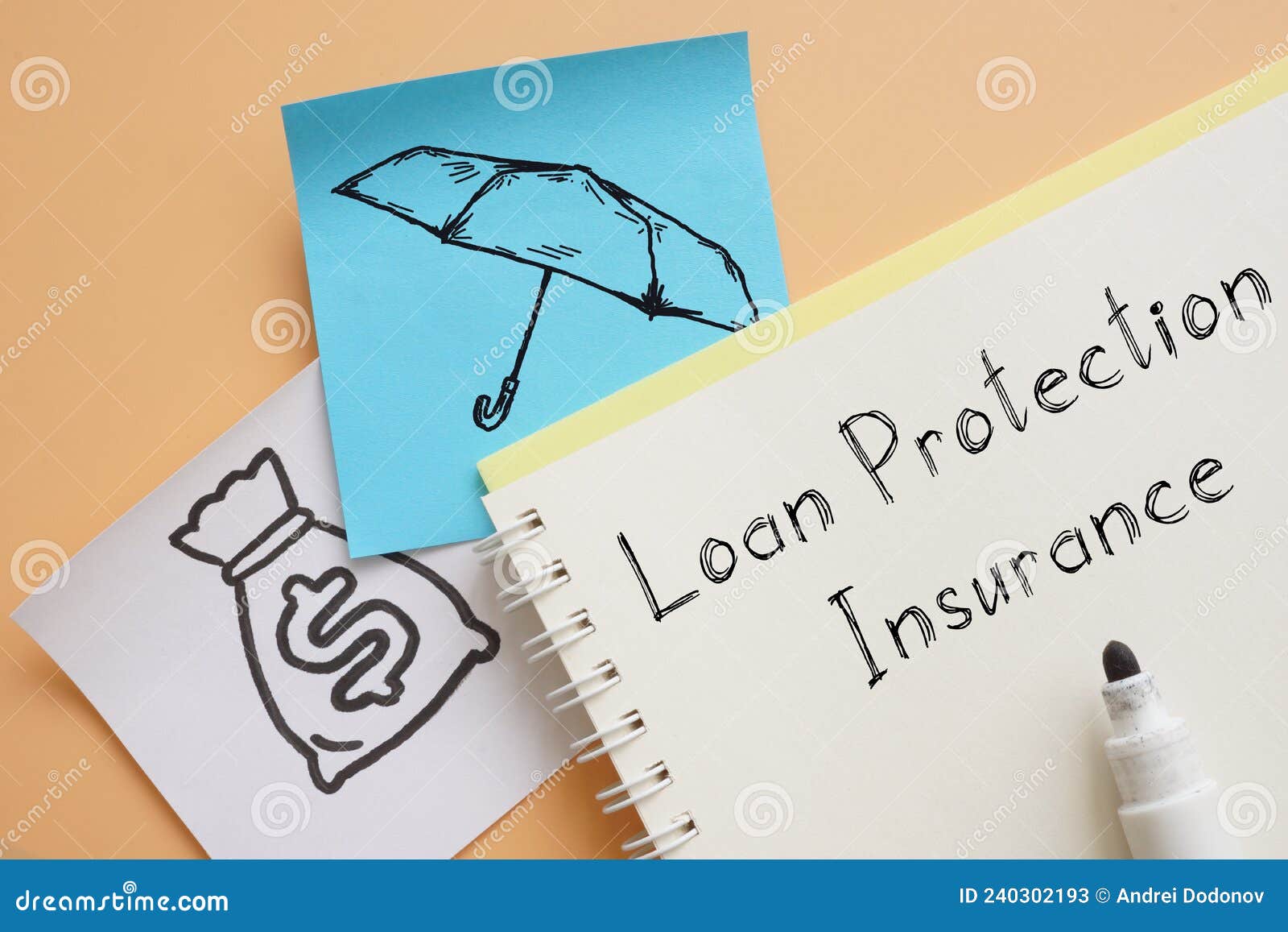 Loan Protection Insurance is Shown on the Business Photo Using the Text ...