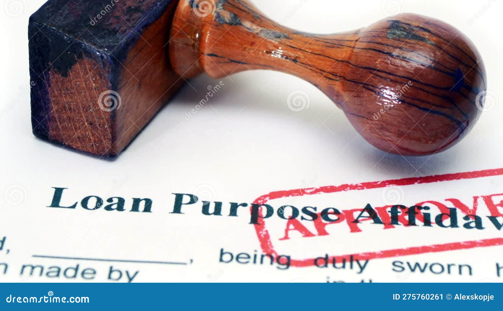 Loan Purpose Affidavit Stamp Confirm Stock Video - Video of ...