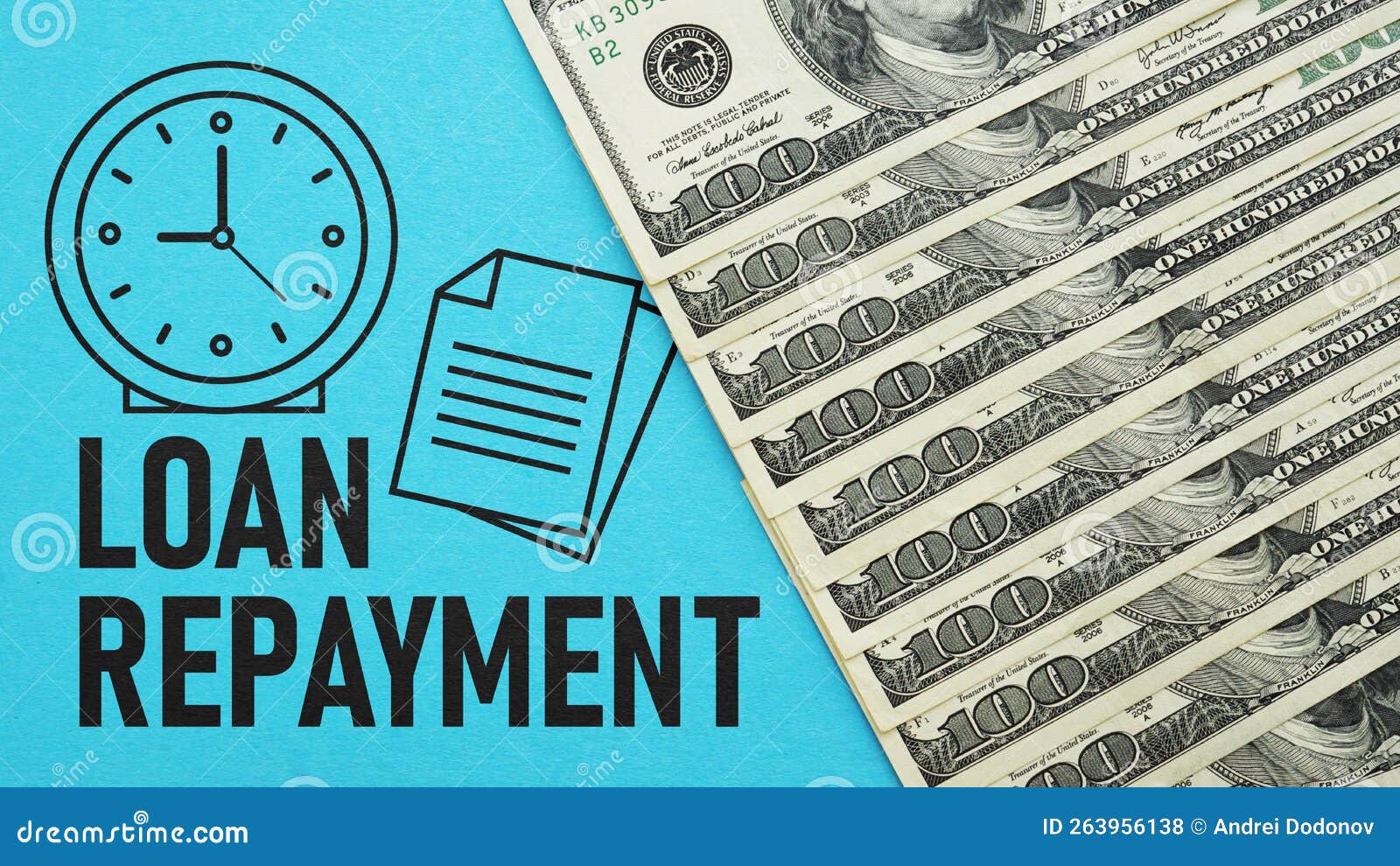 Loan Repayment is Shown Using the Text Stock Photo - Image of debt ...