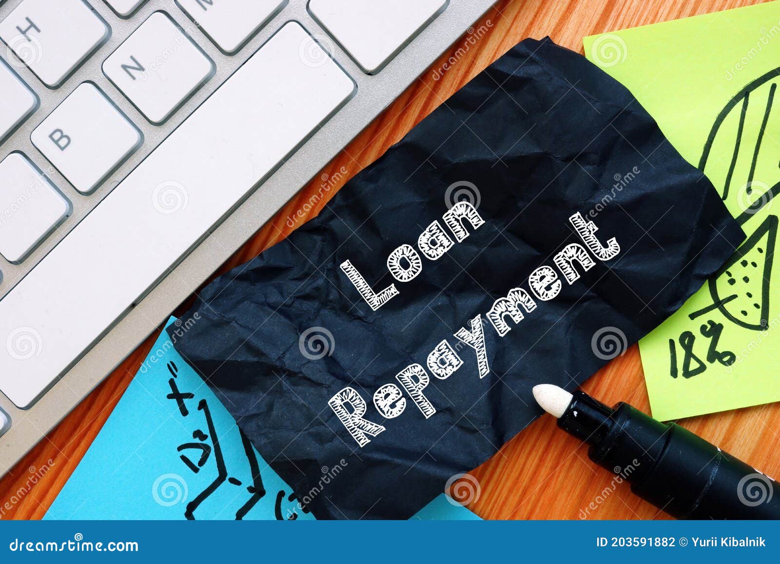 Loan Repayment Sign on the Sheet Stock Photo - Image of information ...