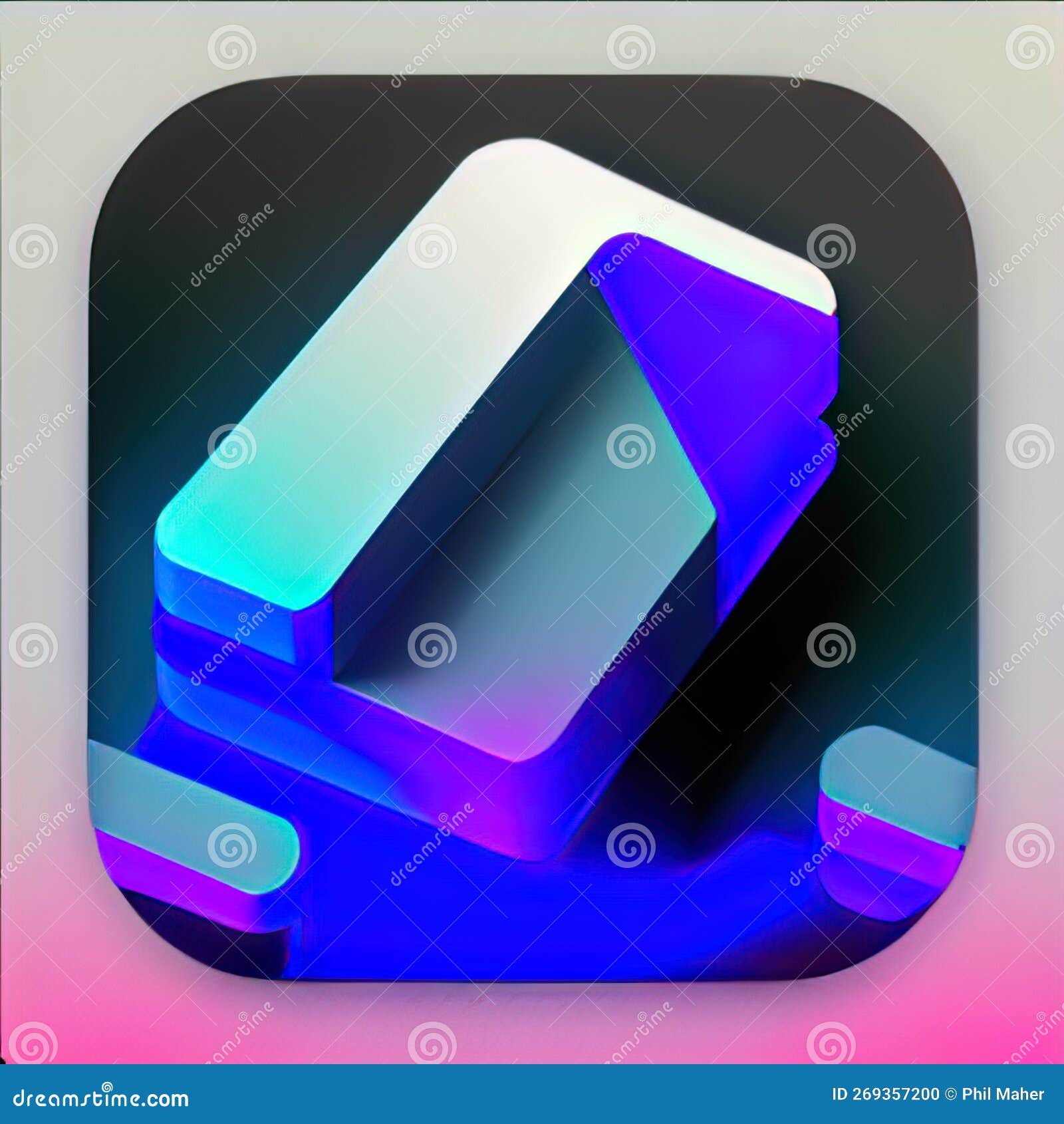 Loan Software App Style Icon. Generative AI. Stock Illustration ...