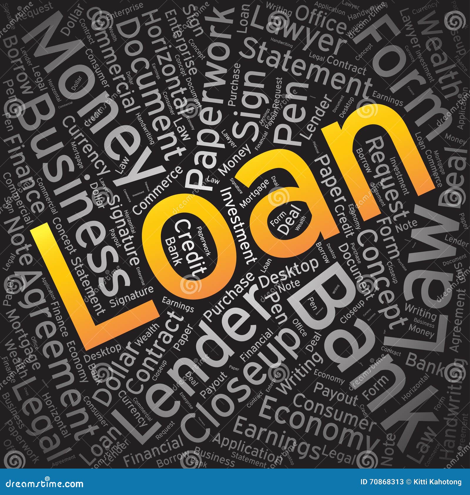 Loan,Word Cloud Art Background Stock Vector - Illustration of business ...