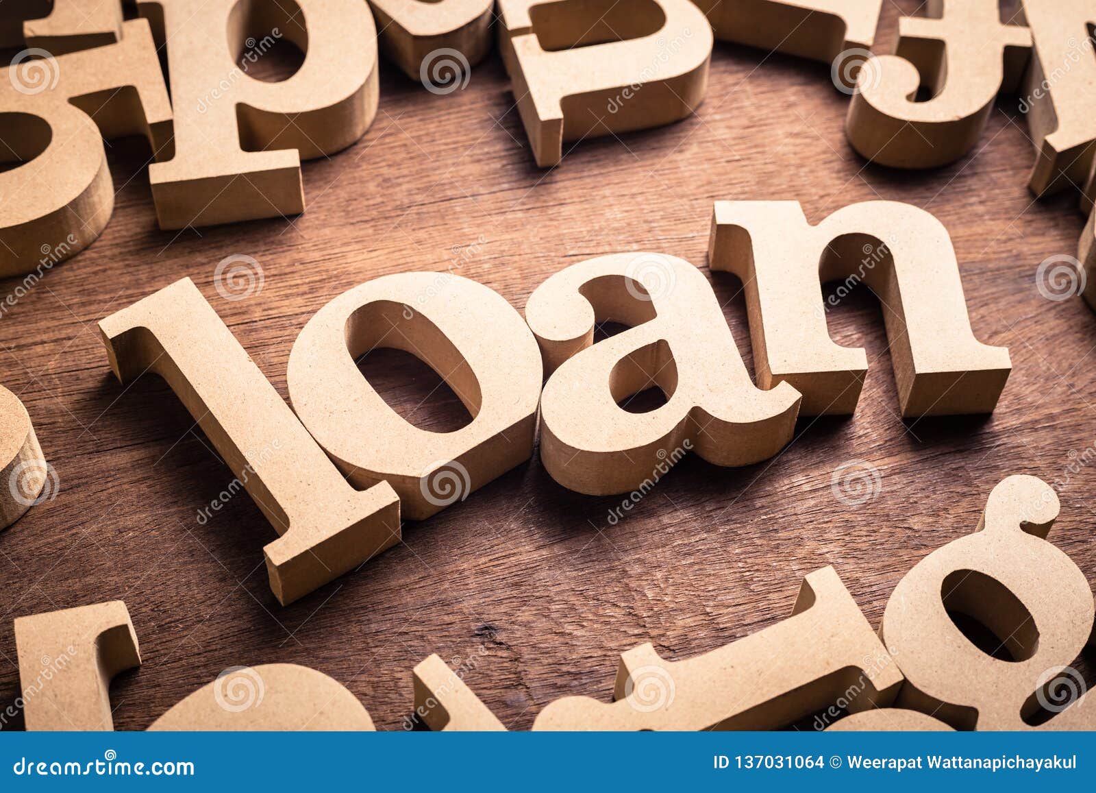 Loan Word on Table stock photo. Image of investment - 137031064