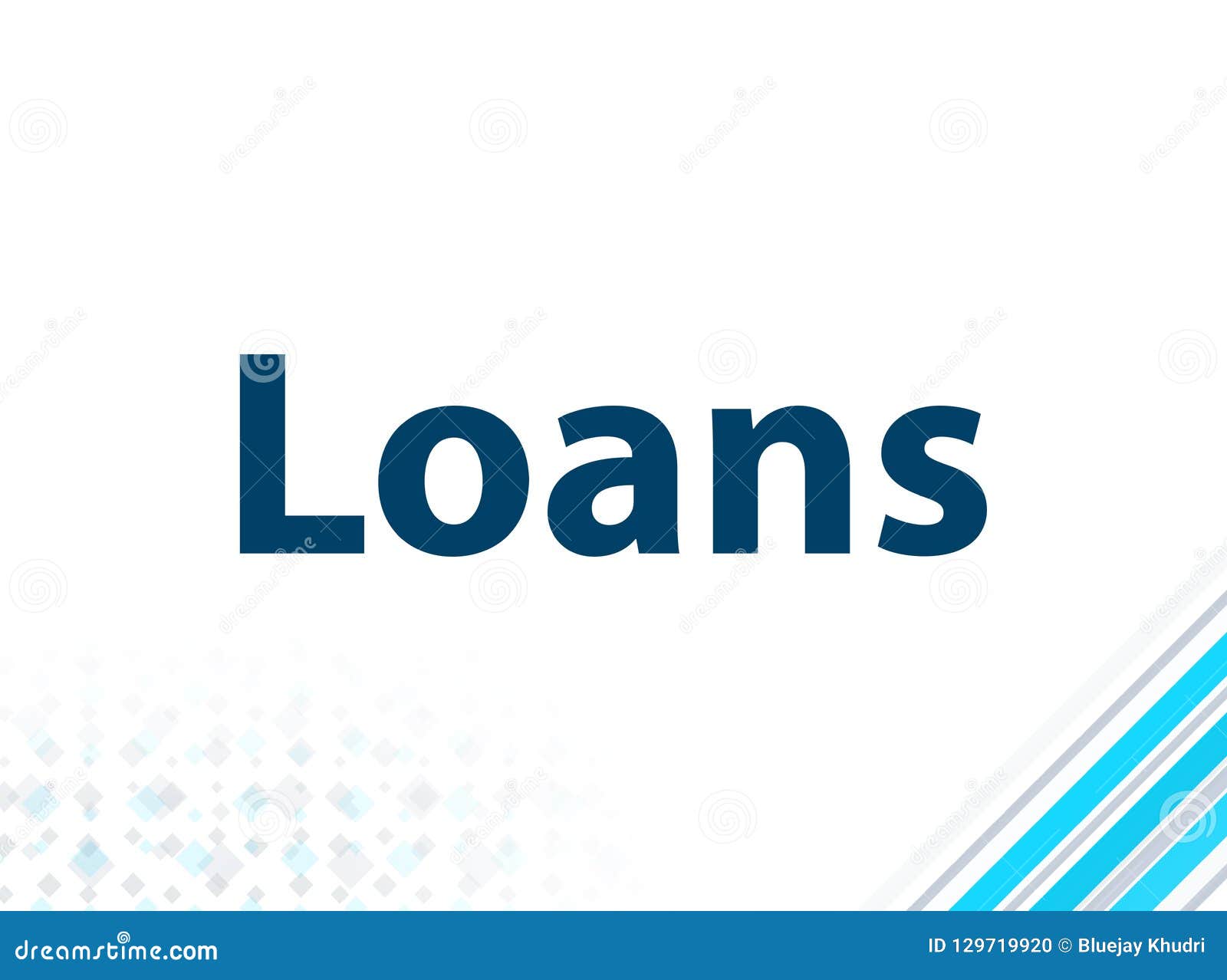 Loans Modern Flat Design Blue Abstract Background Stock Illustration ...