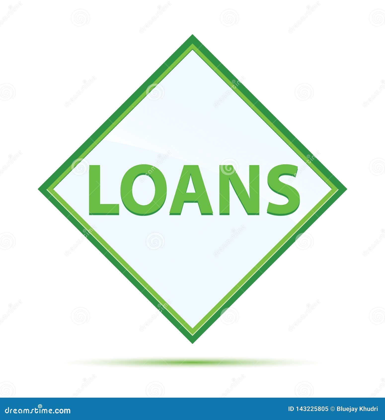 Loans Modern Abstract Green Diamond Button Stock Illustration ...