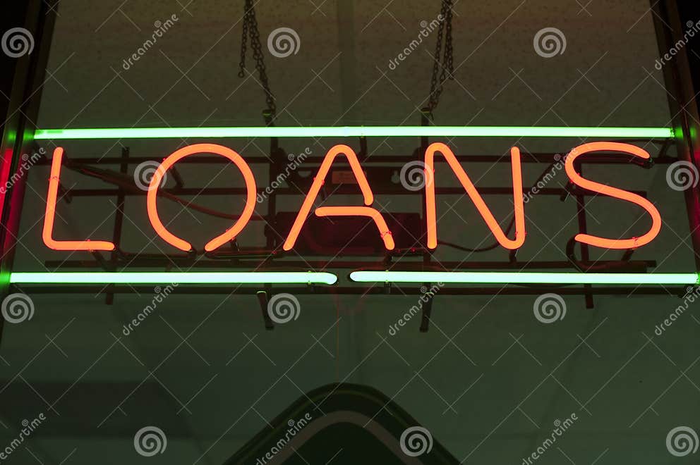 Loans neon sign stock photo. Image of cash, signs, money - 30609932