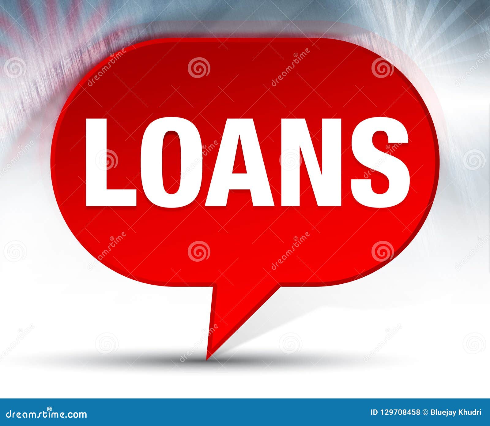 Loans Red Bubble Background Stock Illustration - Illustration of design ...
