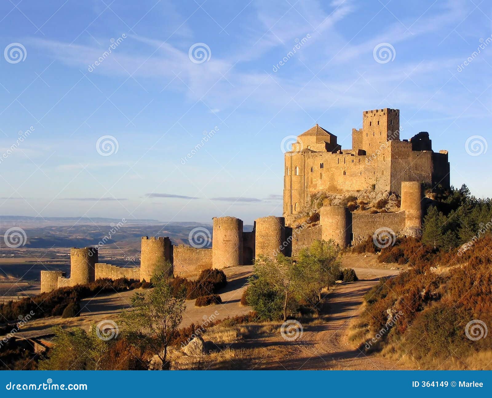 Loarre Castle in the Morning Light 1 Stock Image - Image of fort ...