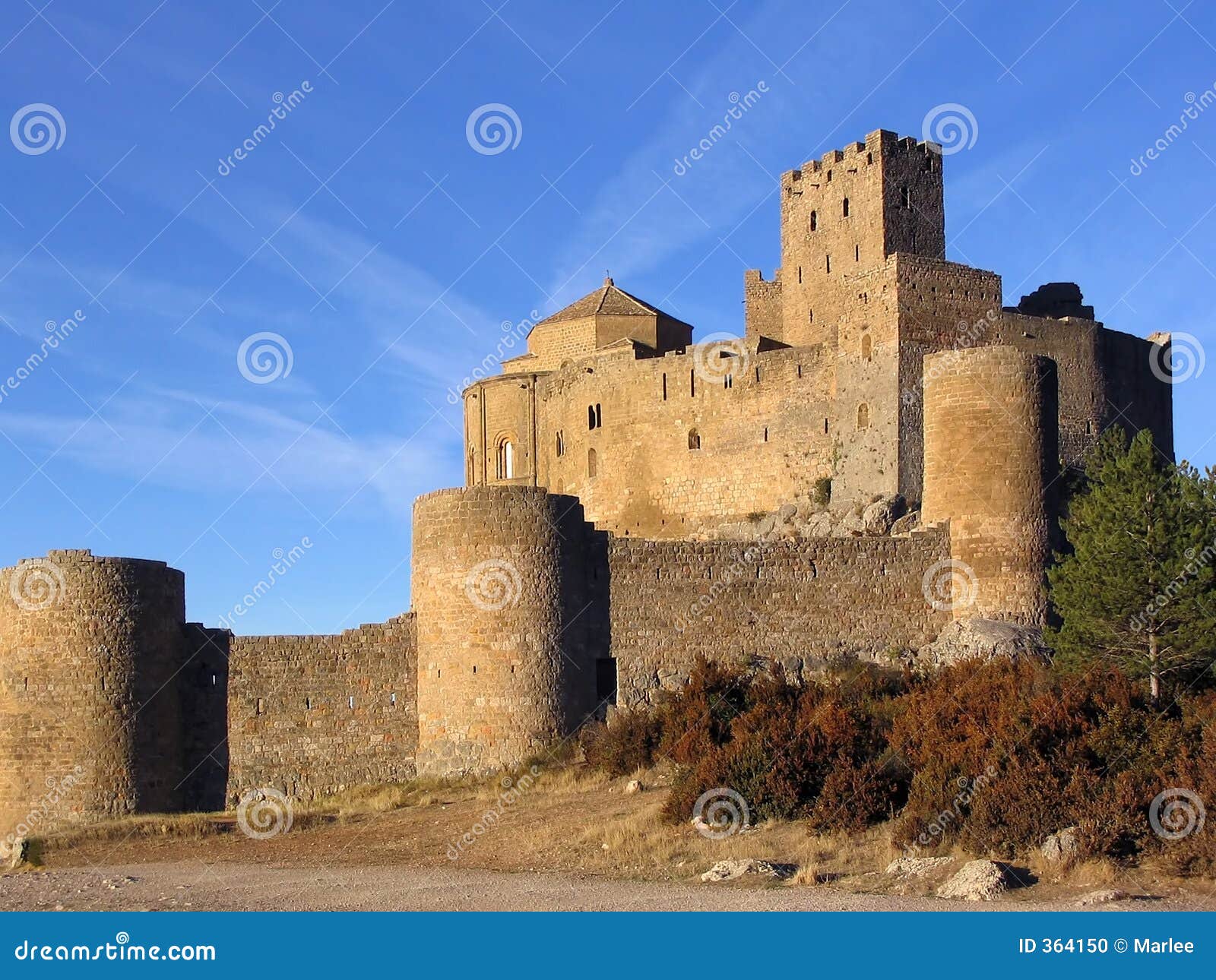 Loarre Castle in the Morning Ligth 2 Stock Photo - Image of defense ...
