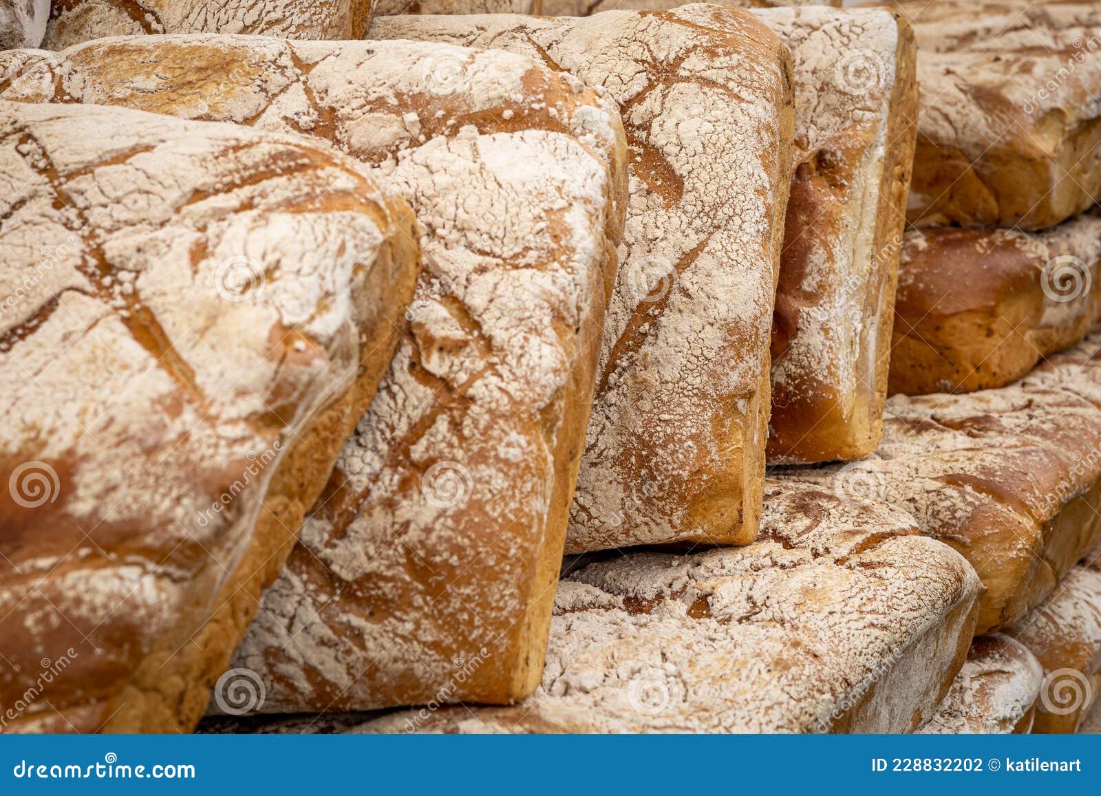 Loaves of a Fresh Artisan Bread. Stock Photo - Image of nature, fresh ...