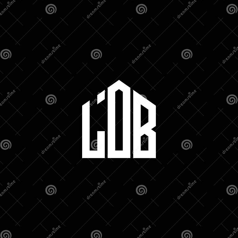 LOB Letter Logo Design on BLACK Background. LOB Creative Initials ...